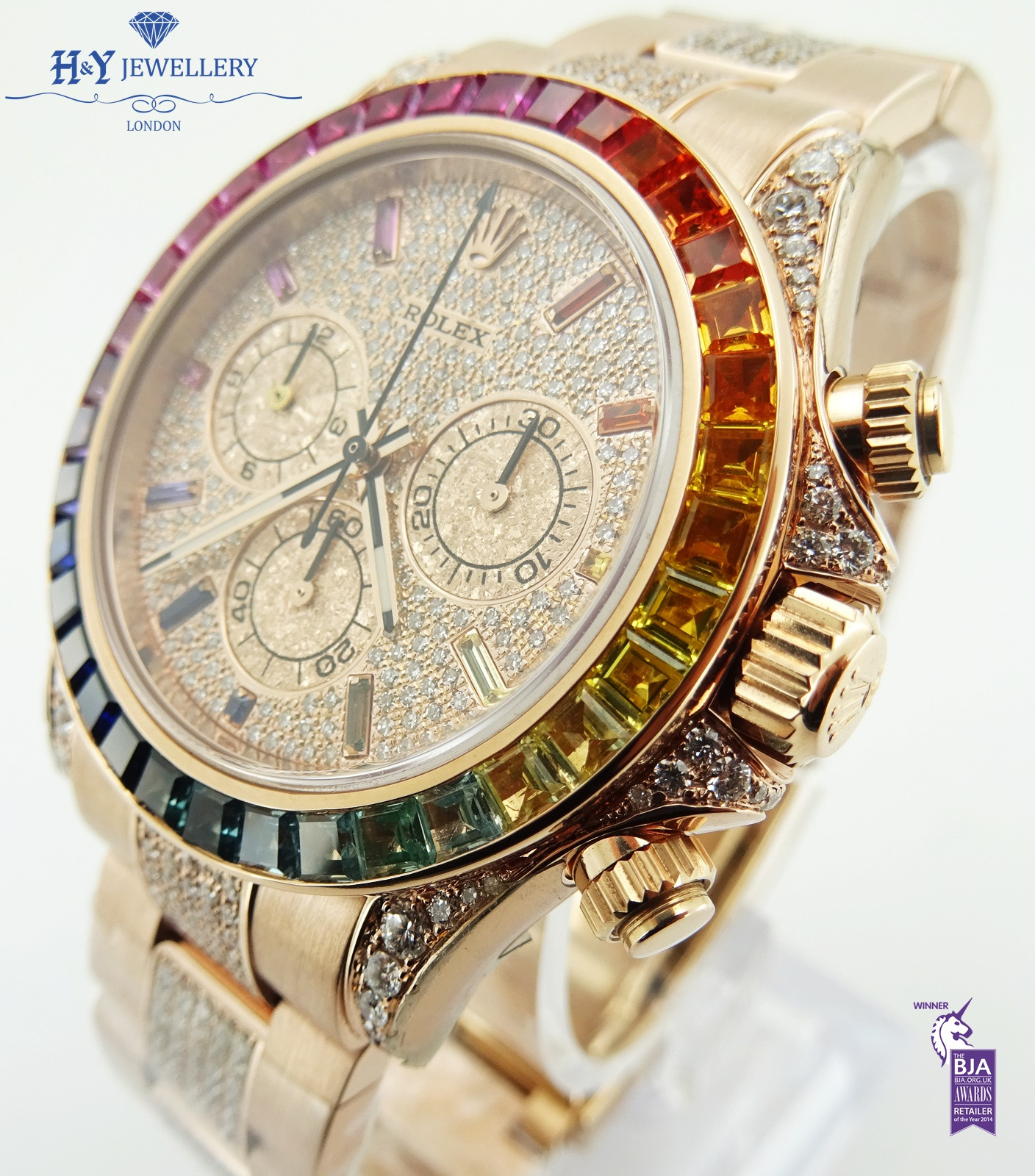 Rolex Daytona Rainbow with After market Diamonds - ref 116505
